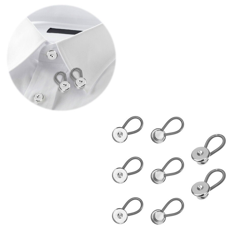 10× Collar Neck Extenders Shirt Elastic Button Extender for Men Women ...