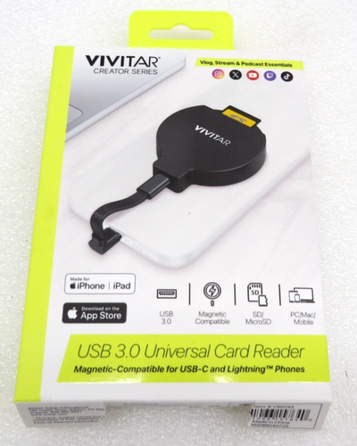 Vivitar Creator Series USB 3.0 Universal Card Reader For C & Lightning ...