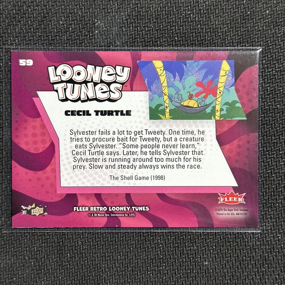 2024 Upper Deck Fleer Retro Looney Tunes Gold Confetti #59 Cecil Turtle ...