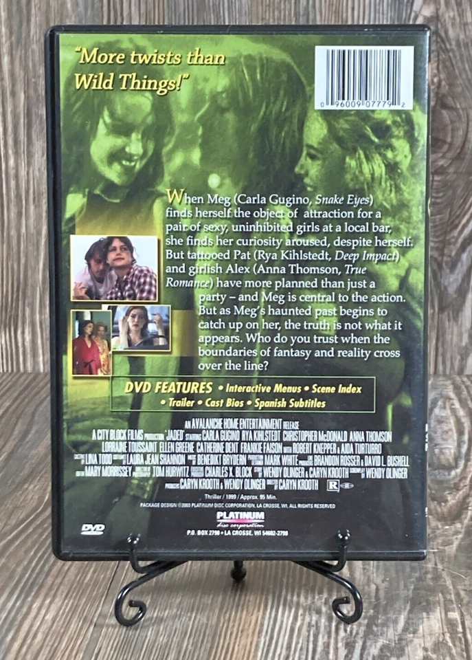 Jaded (DVD 1998 FS) Carla Gugino, Robert Knepper Thriller Crime Drama Mystery | eBay