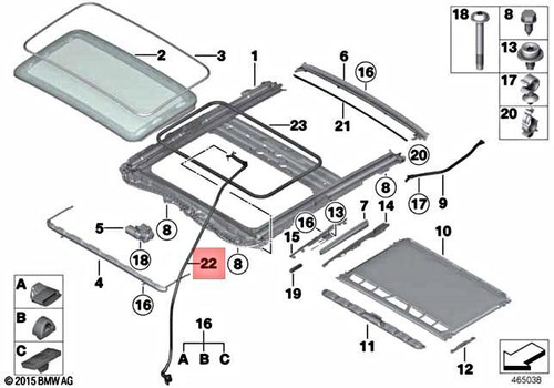 Genuine BMW F20 F20N F21 F21N F22 Front Sunroof Drain Hose OEM ...