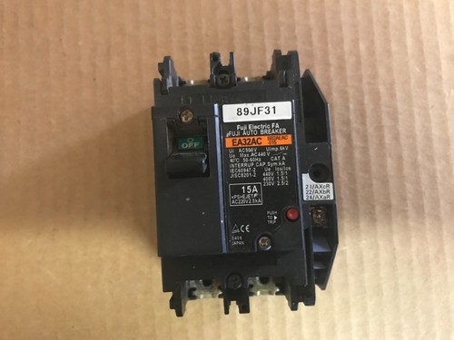 (Lot of 3) Fuji Electric FA Auto Breaker EA32AC 15 Amp 220 V Motor ...