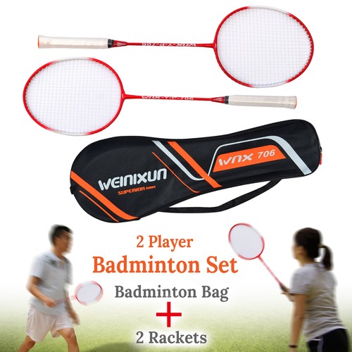 Badminton Racket Set 2 Player Racquet Team Sports Set Recreational ...