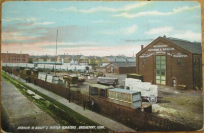 Bridgeport, CT 1910 Circus Postcard, Barnum Bailey Winter Quarters ...