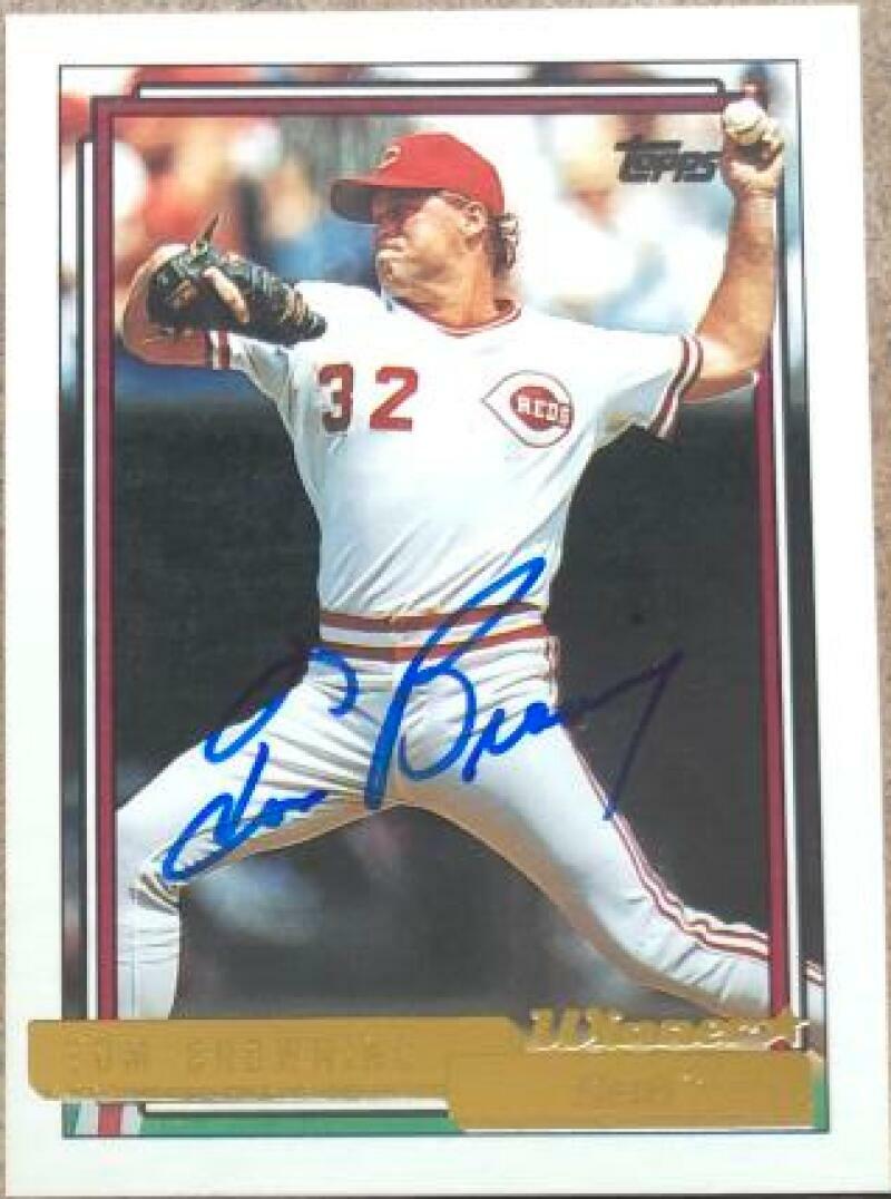 Tom Browning Autographed 1992 Topps Gold Winners #339 | eBay