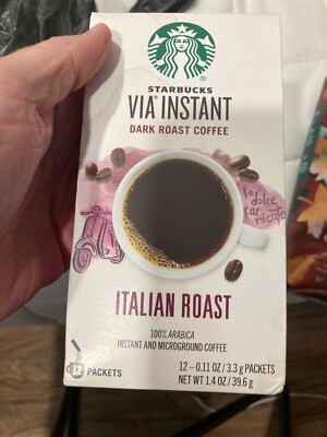 Starbucks Via Instant Italian Roast Coffee 5 boxes exp Dec 2025 | eBay