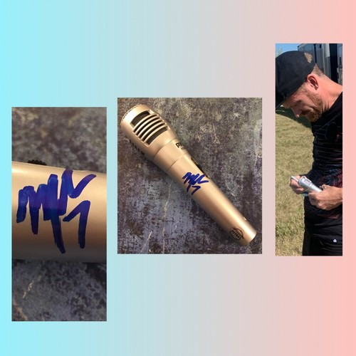 GFA Hinder Band Rock Star MARSHAL DUTTON Signed Microphone EXACT PROOF ...