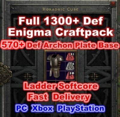 Enigma Craftpack ⭐ Ladder S10 Archon Plate Diablo 2 Resurrected D2R SC ...