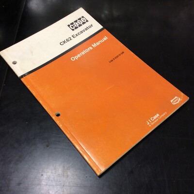 ORIGINAL Case CK62 Mini Excavator Operators Owners Manual Track Hoe | eBay