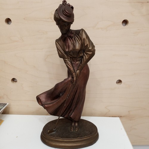 Vintage Austin Sculpture Lady Golfer Golf Golfing Statue Signed And ...
