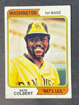 VINTAGE 1974 Topps NATE COLBERT -WASHINGTON NAT'L LEA # 125 -(VARIATION ...