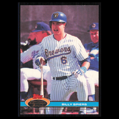 Bill Spiers #360 1991 Topps Stadium Club Milwaukee Brewers Baseball ...