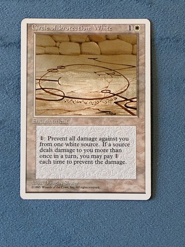 Circle of Protection: White, Fourth Edition, Magic the Gathering MTG | eBay