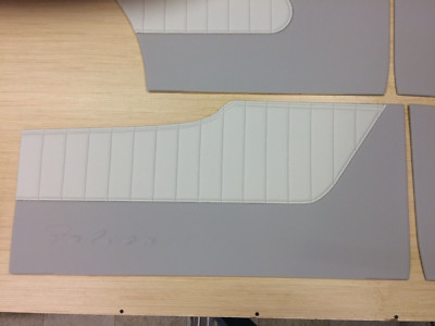 1960-1963 Ford Ranchero Custom Door Panels Two-Tone Pleated