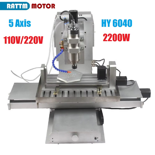 5 Axis CNC 6040 MACH3 USB 2200W CNC Router Milling Engraving Machine ...