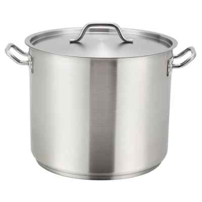 Winware Stainless Steel 80 Quart Stock Pot with Cover, Silver | eBay