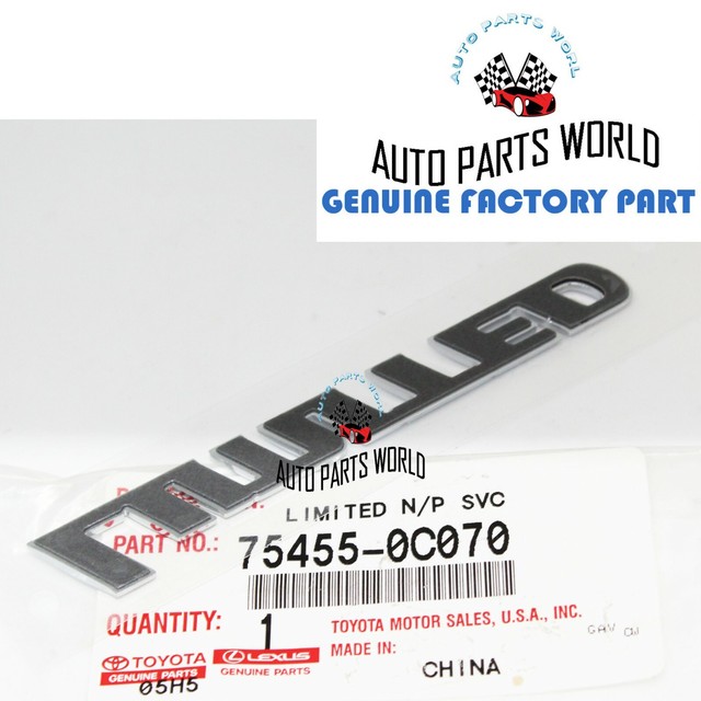 Toyota 754550C070 Genuine OEM Factory Original Nameplate for sale ...