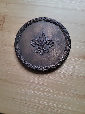 Mid Century Boy Scout, Eagle Scout Paperweight Crest Coin AWARD (Rare ...
