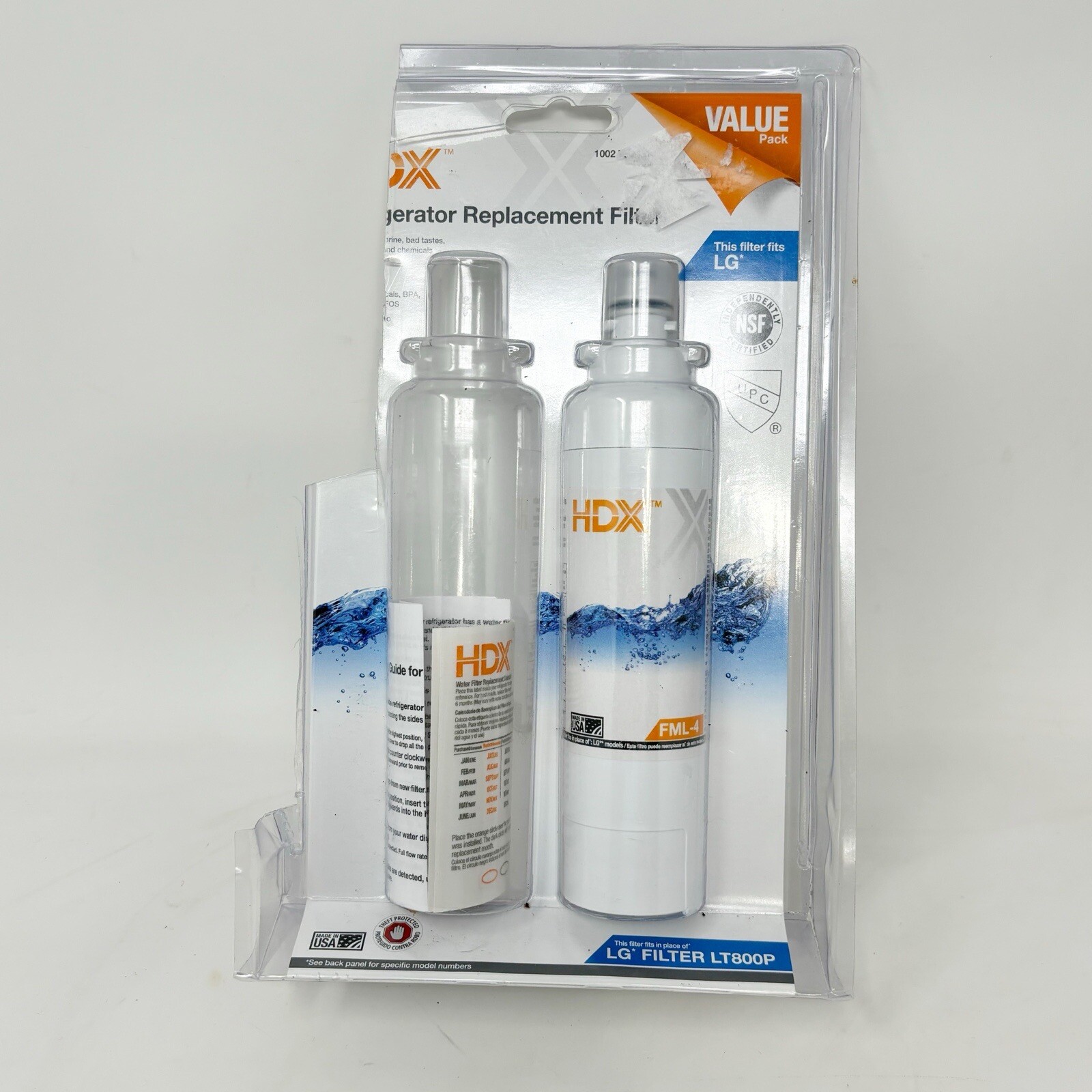 HDX FML-4 Ice and Water Refrigerator Filter Fits LG Filter LT800P 1 ...