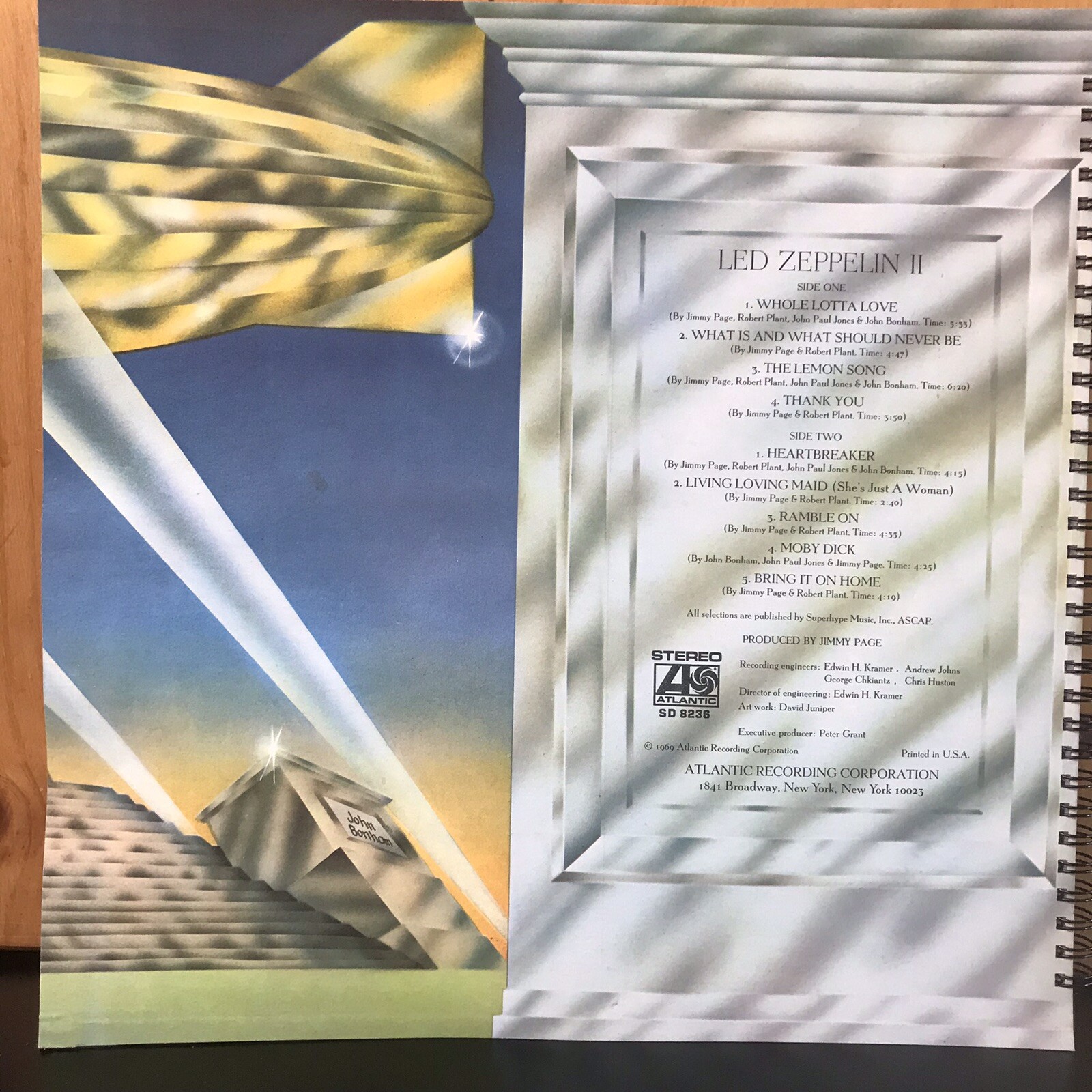 LED ZEPPELIN 2 / Album Cover Notebook LOT / from vintage vinyl LP ...