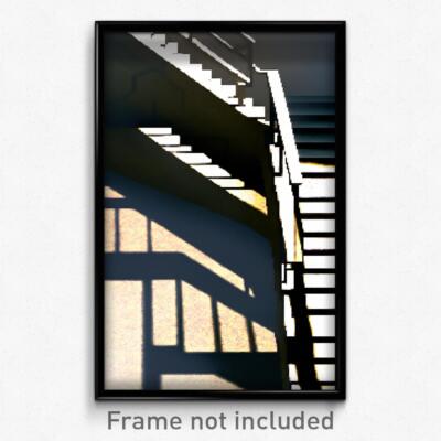 Pixel Art Poster - Shadowy Stair (8 Bit Psychedelic Trippy Video Game ...