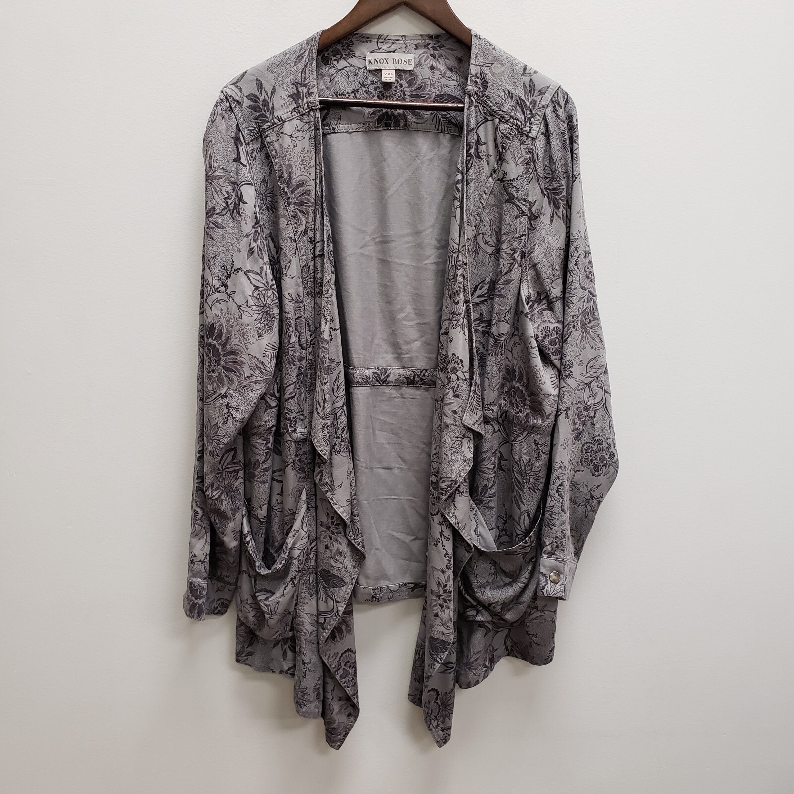 Knox Rose Womens Open Front Waterfall Cardigan Size X… Gem