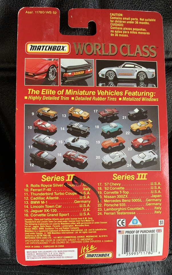 MATCHBOX 1990 WORLD CLASS PORSCHE 935 RARE YELLOW #22 COLLECTORS ...