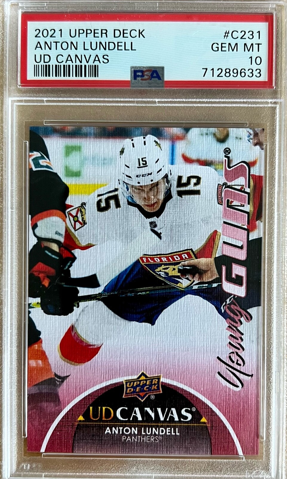 2021-22 Upper Deck UD Canvas Young Guns YG #C231 Anton Lundell PSA 10 ...