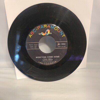 LLOYD PRICE: "Wont'cha Come Home/ Come Into My Heart" 1960 ABC 45 RPM ...