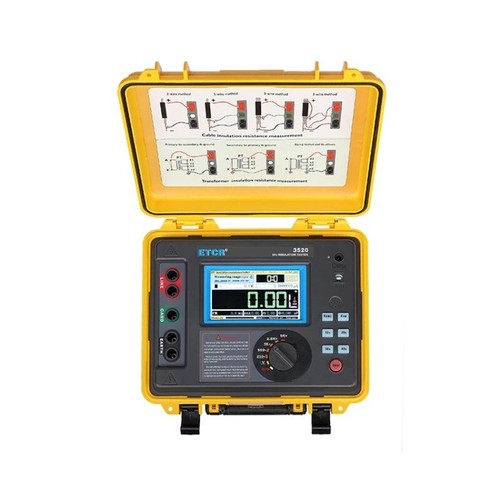 High Performance HV Insulation Resistance Tester 5KV 10TΩ 7mA ETCR3520 ...
