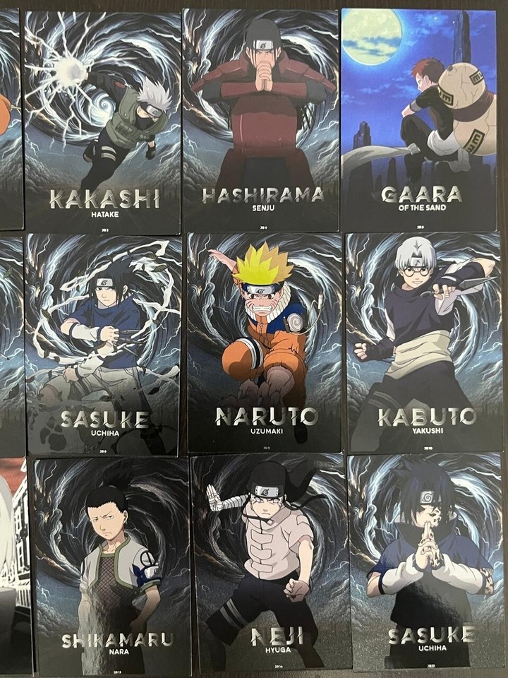 Topps Animax India 2024 Naruto Jet Black cards complete set of 15 | eBay UK