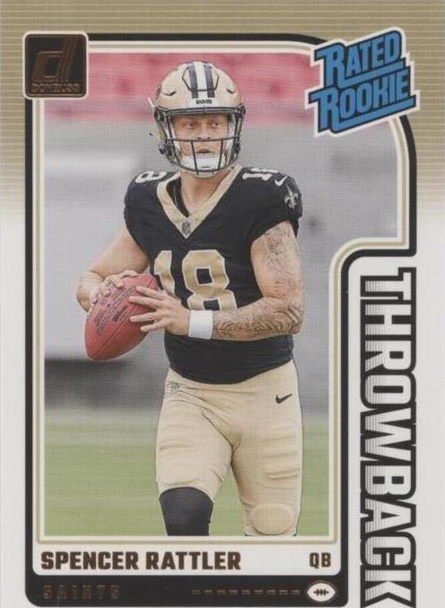 2024 Panini Donruss - Rated Rookies Throwbacks #40 Spencer Rattler (RC ...