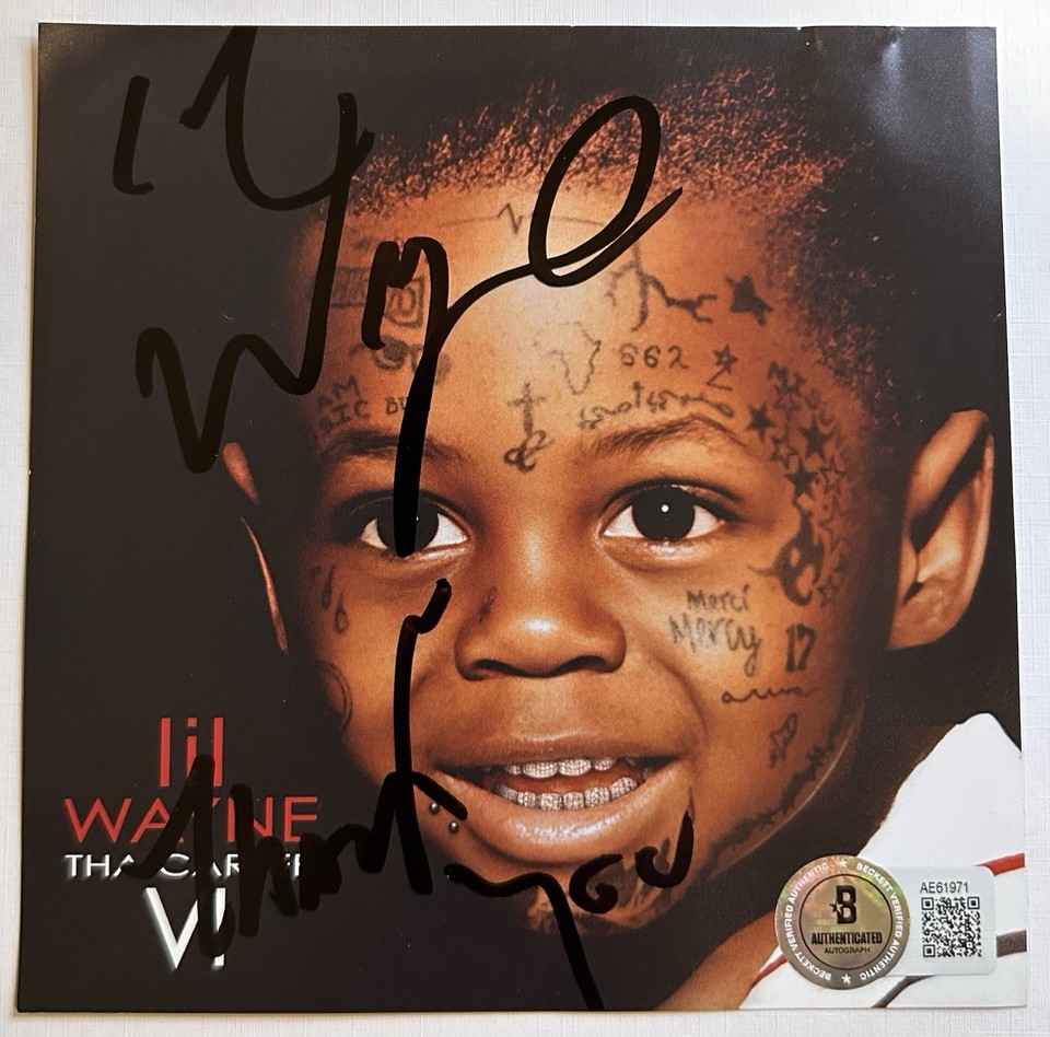 LIL WAYNE SIGNED THA CARTER VI 6 FRAMED RARE AUTOGRAPHED BECKETT LOA | eBay