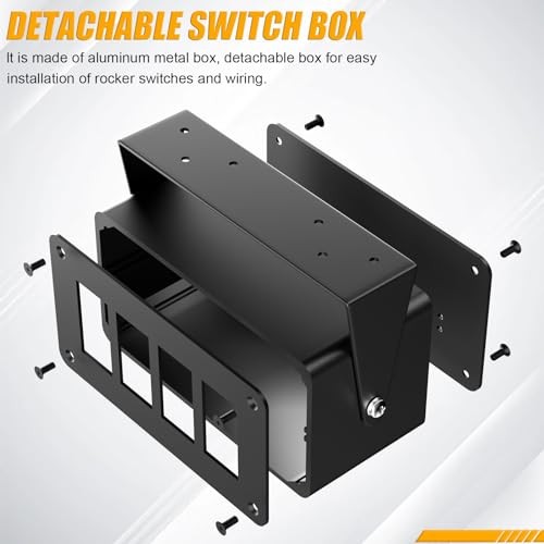 Rocker/Toggle Switch Box - 4 Gang Switches Installation housing Medium ...