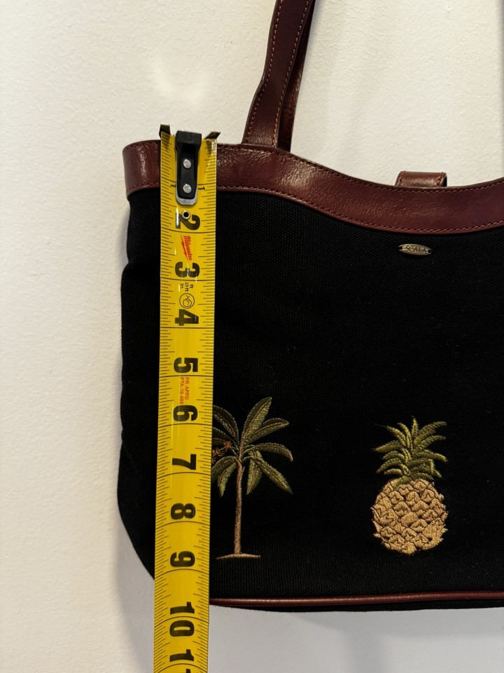Scala Women’s Shoulder Bag Black Palm Tree Print Purse | eBay