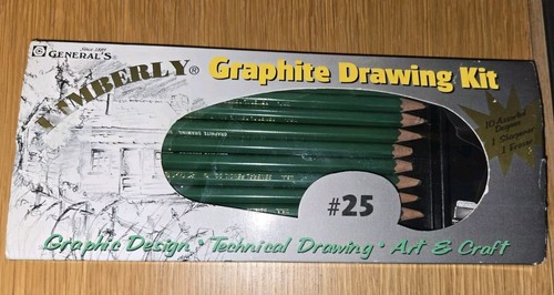 General Pencil Kimberly Graphite Drawing Kit-12 Pieces #25 10 Pencils ...