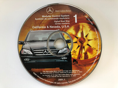 2000 2001 2002 Mercedes ML CLASS NAVIGATION DVD CALIFORNIA & NEVADA ...