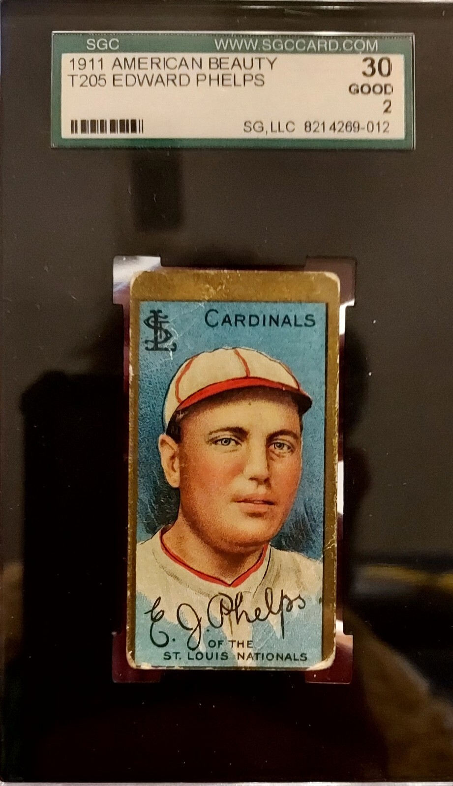 1911 T205 Edward Phelps, SGC 2! Tough American Beauty! [Less Than 1% ...