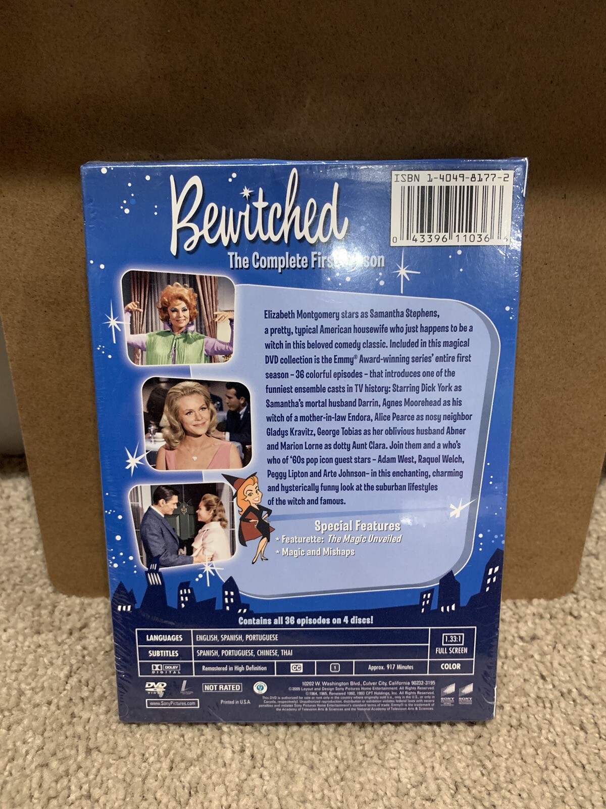 Bewitched - The Complete First Season (DVD, 2005, 4-Disc Set, Colorized ...