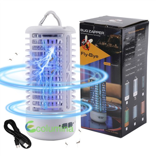 Rechargeable UV Bug Zapper In/Outdoor 2 in 1 Electric Fly Mosquito ...