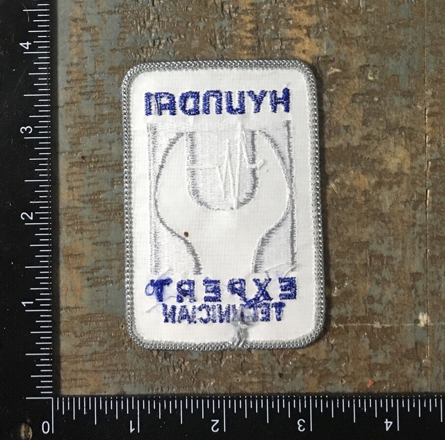 Vintage HYUNDAI EXPERT TECHNICIAN Dealer Service Mechanic Sew-On Patch ...
