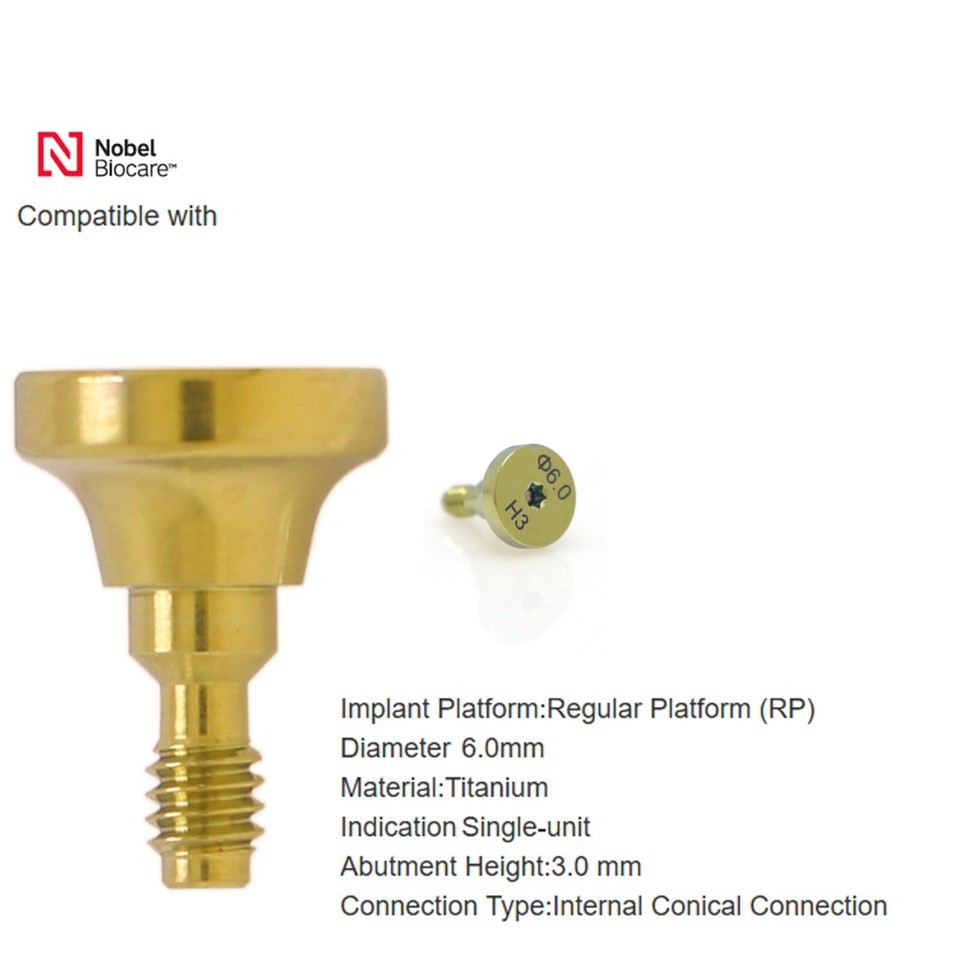 US Dental Healing Abutment Cap for Nobel Biocare Active ∅3.6 ∅5.0 ∅6.0 ...