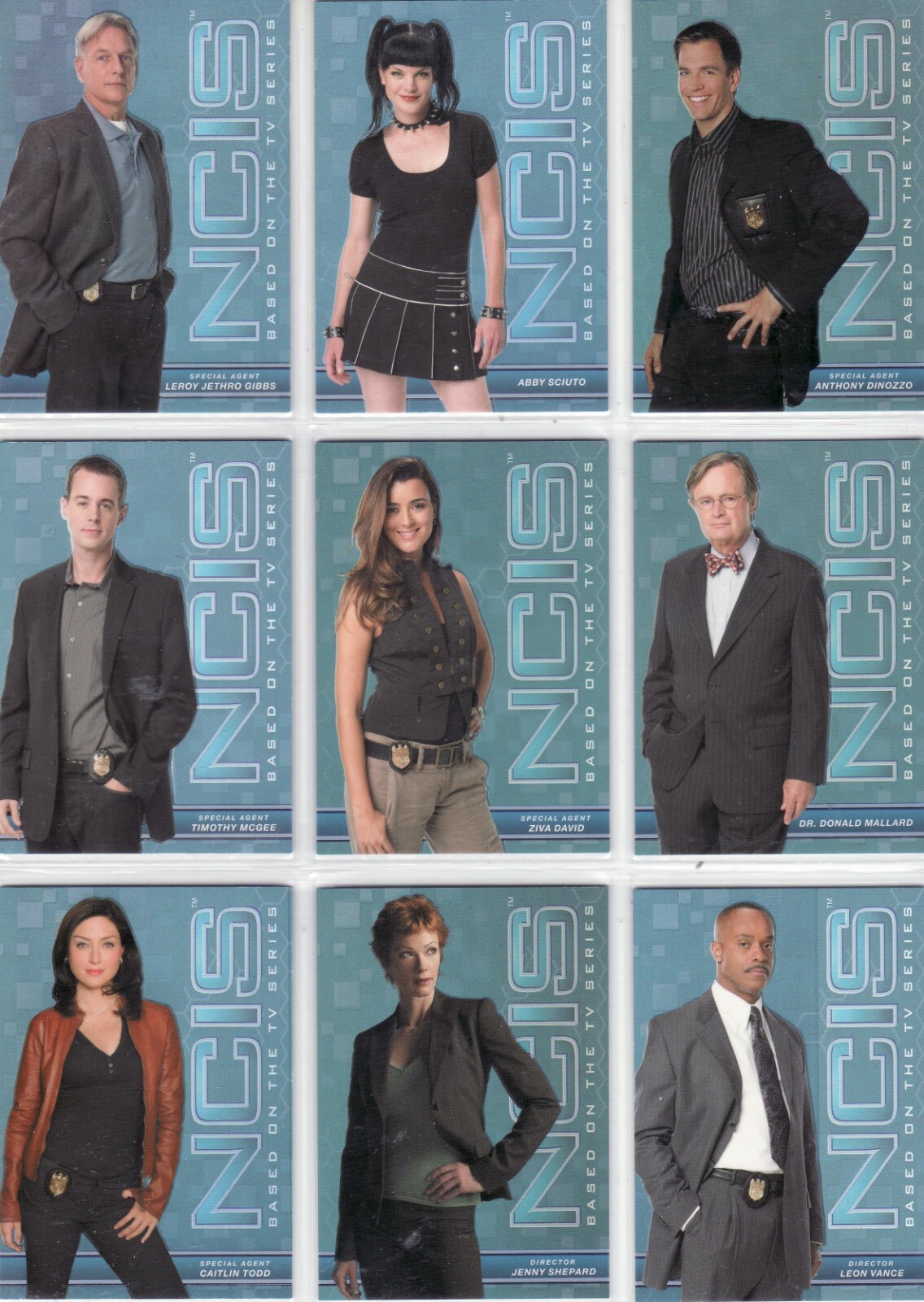 NCIS Seasons 1-3 Premium Packs Rare 9 Card Stars of NCIS Character Set ...