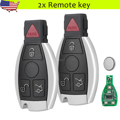 2 For Mercedes-Benz C E S G M R S Class Remote Key Fob BGA Chip IYZDC ...