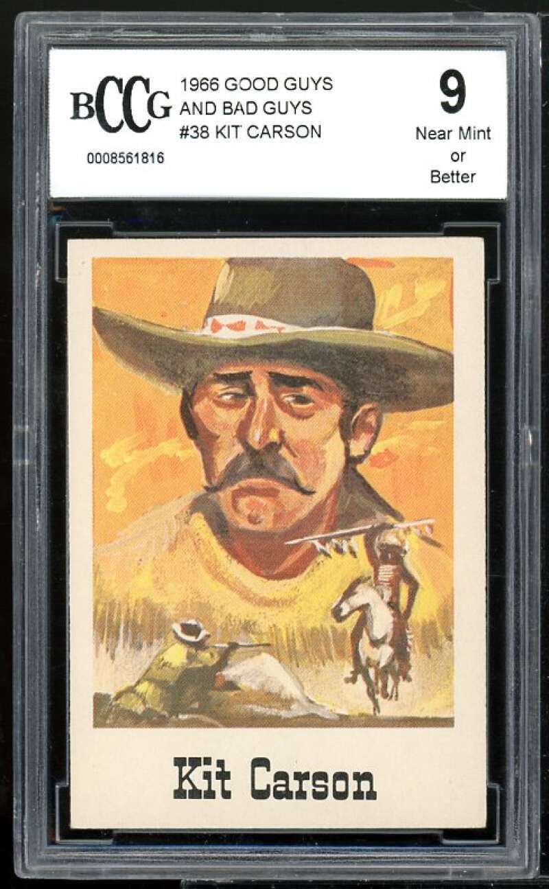 Kit Carson Card 1966 Good Guys And Bad Guys #38 BGS BCCG 9 | eBay