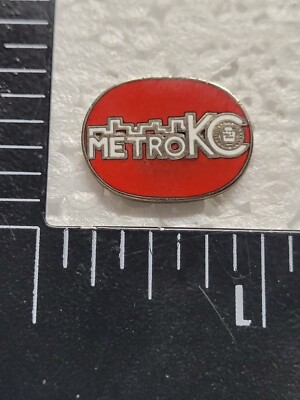 METRO KC HAT LAPEL PIN PIN BACK USED (X2444) | eBay