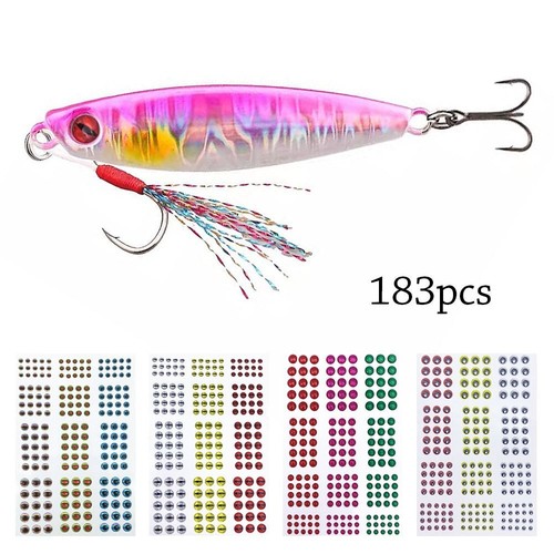 3D Fish Lure Eyes 3mm 4mm 5mm 6mm Fishing Bait Eyes 2024 3D Holographic ...
