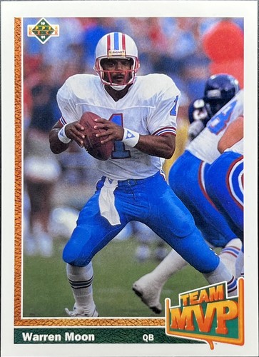 Warren Moon #460 Houston Oilers 1991 Upper Deck Team MVP Football Cards ...