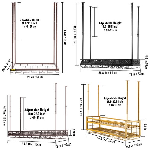 Ceiling-Mounted Bar Wine Rack Wine Glass Hanging Rack Black/Coppery ...