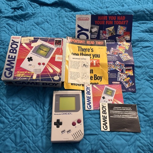 Original Nintendo Game Boy Handheld System - in Box Numbers Matching ...